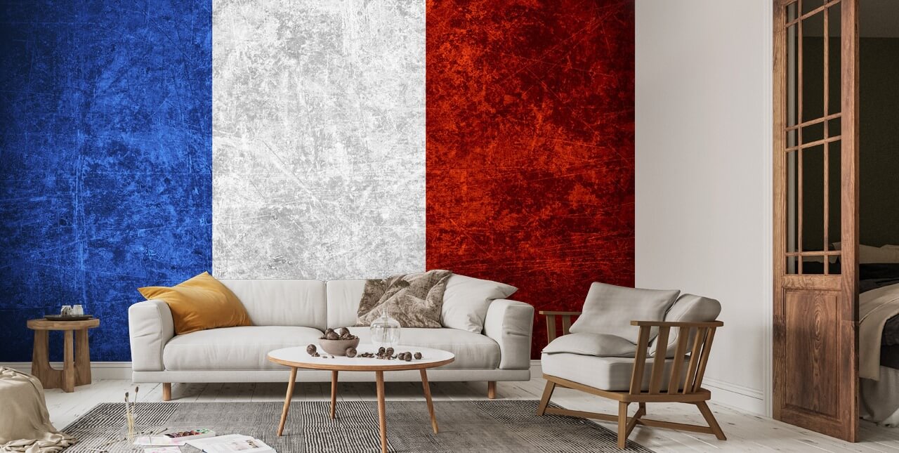 French Flag Wallpaper | Wallsauce UK