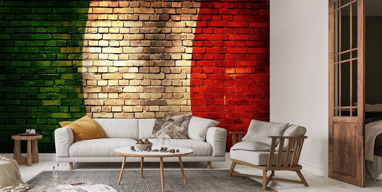 Italian Brick Flag Wallpaper | Wallsauce US