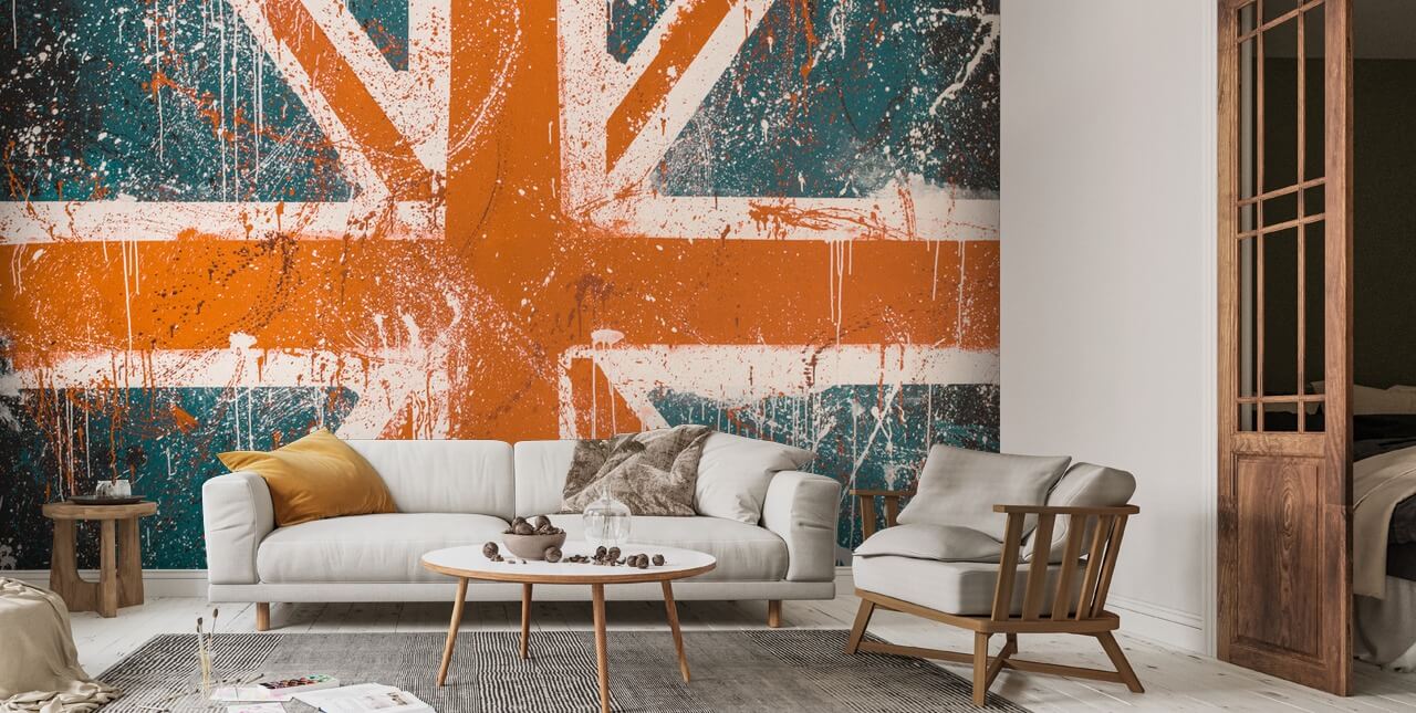 Artistic Union Jack Wallpaper | Wallsauce UK