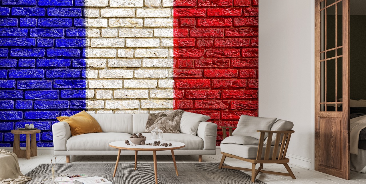 Fransk Brick Flagg Bakgrunn | Wallsauce NO