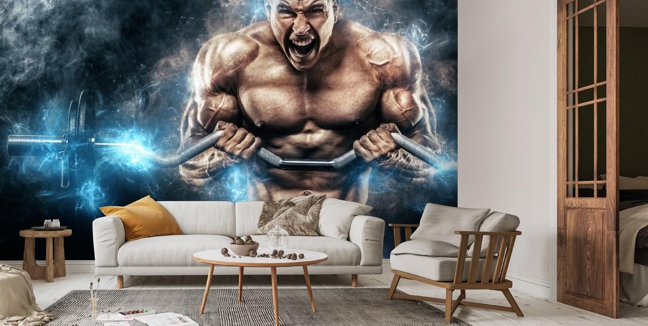 Muscular Bodybuilder Wallpaper | Wallsauce US