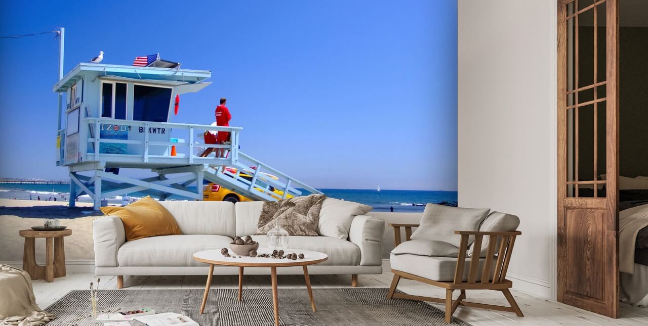 Los Angeles Lifeguards Wallpaper Mural | Wallsauce UK