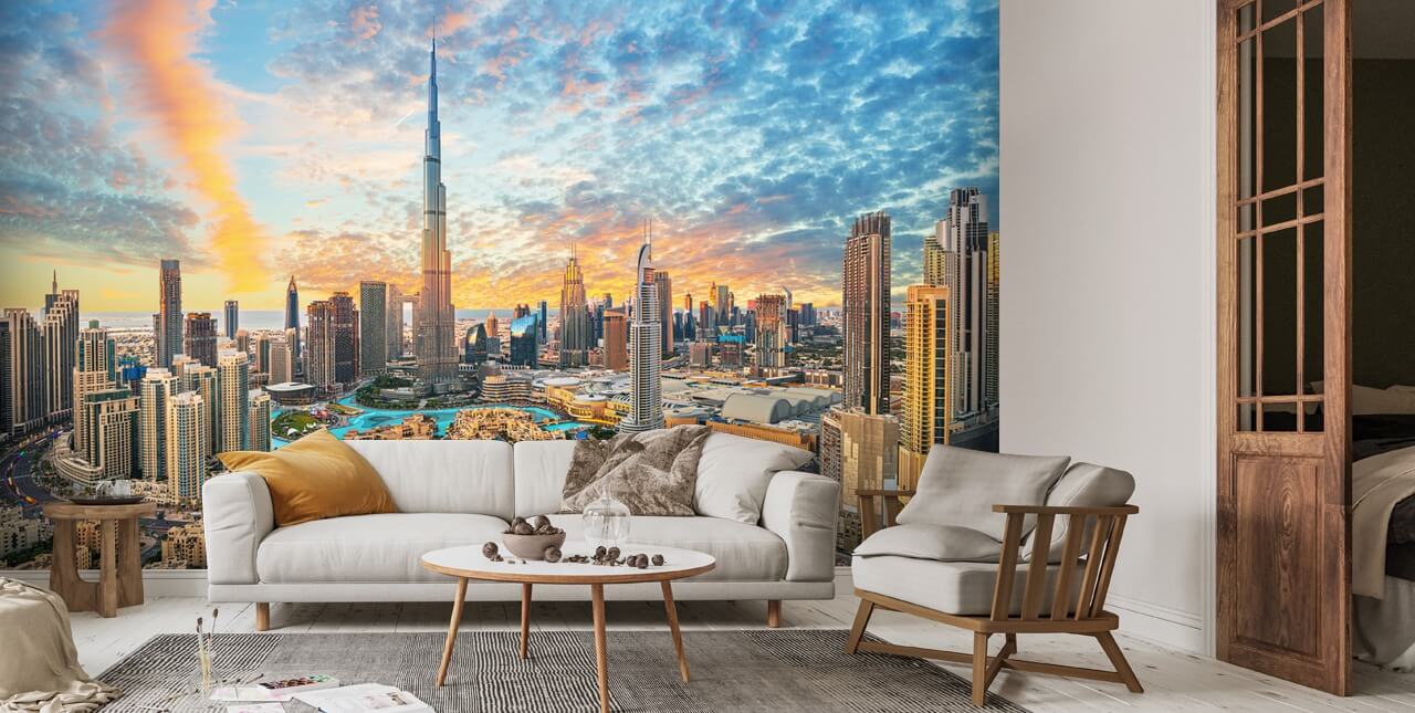 Dubai Clouds Wallpaper Mural | Wallsauce US