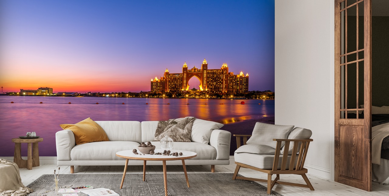 Sunset Atlantis Hotel Wallpaper | Wallsauce NZ