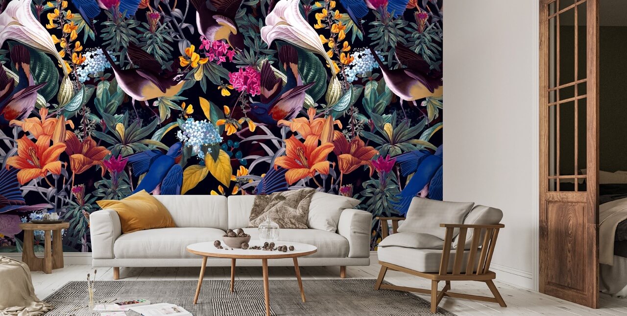 Singing Birds Wall Mural | Wallsauce US