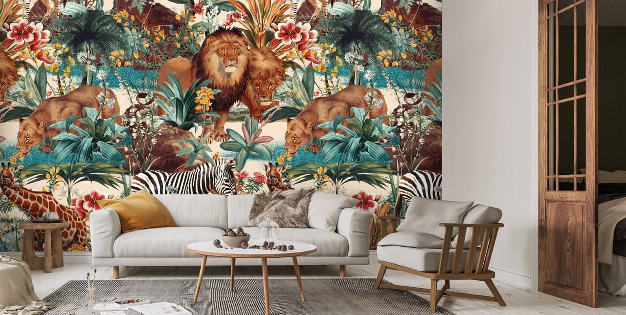 Stylish Safari Wallpaper | Wallsauce US