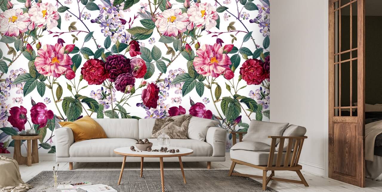 Thorns and Roses Wall Mural | Wallsauce US
