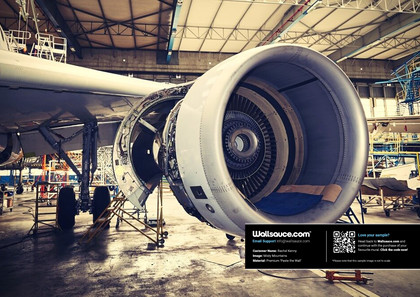 Jet Engine Wall Mural | Wallsauce US