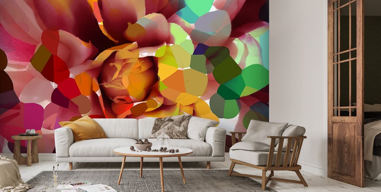 Bold Flower Wall Mural | Wallsauce US
