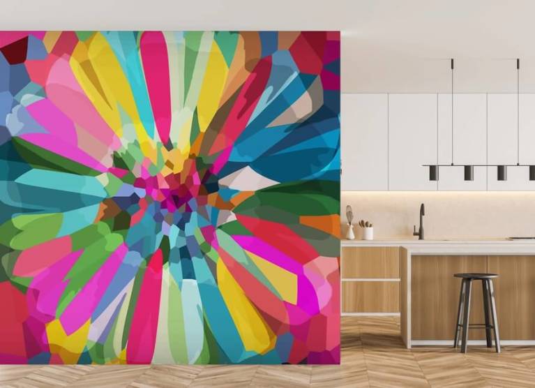 Multicoloured Wallpaper Murals | Wallsauce UK
