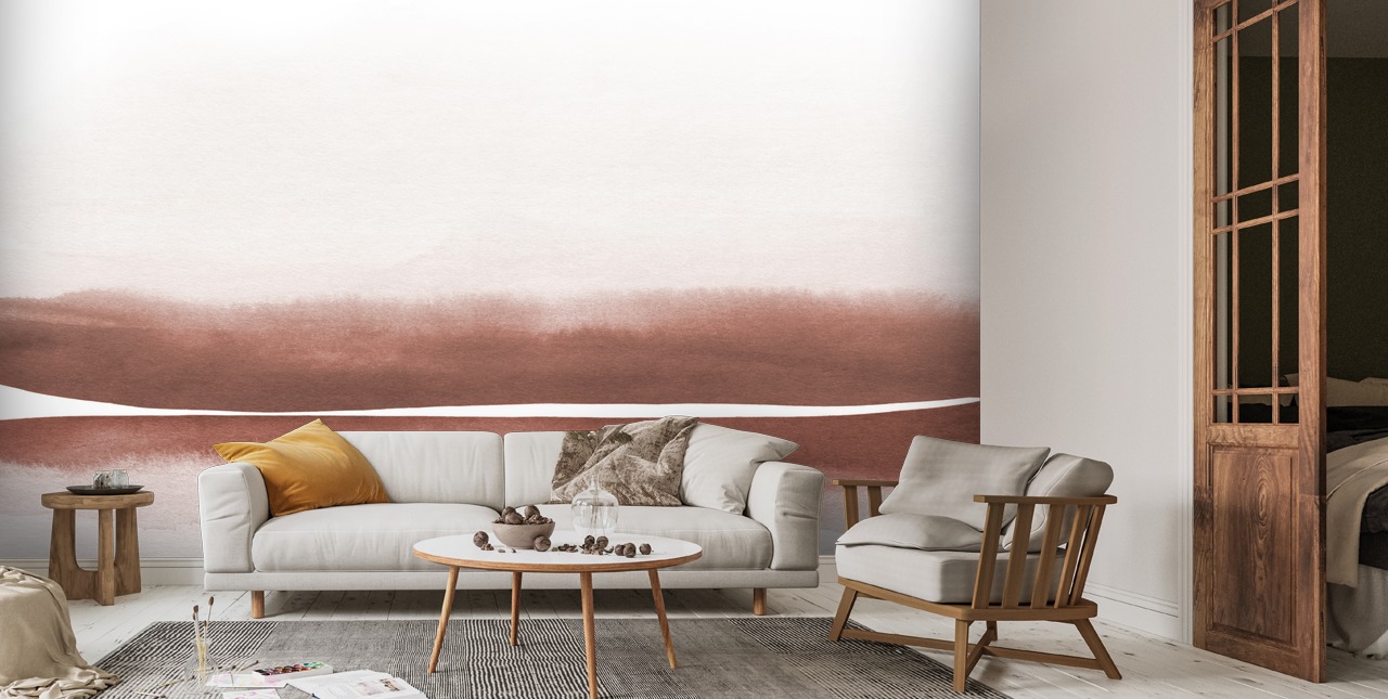 Terracotta Landscape Mural | Wallsauce UK