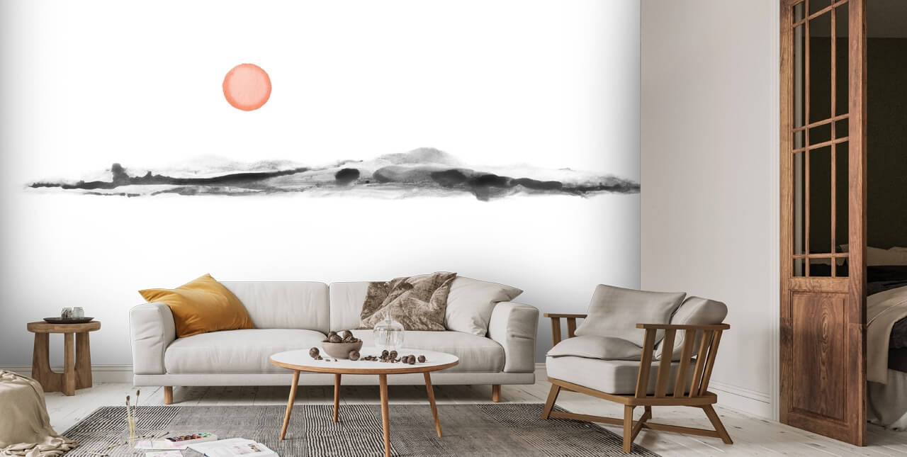 Minimal Landscape Wall Mural | Wallsauce US