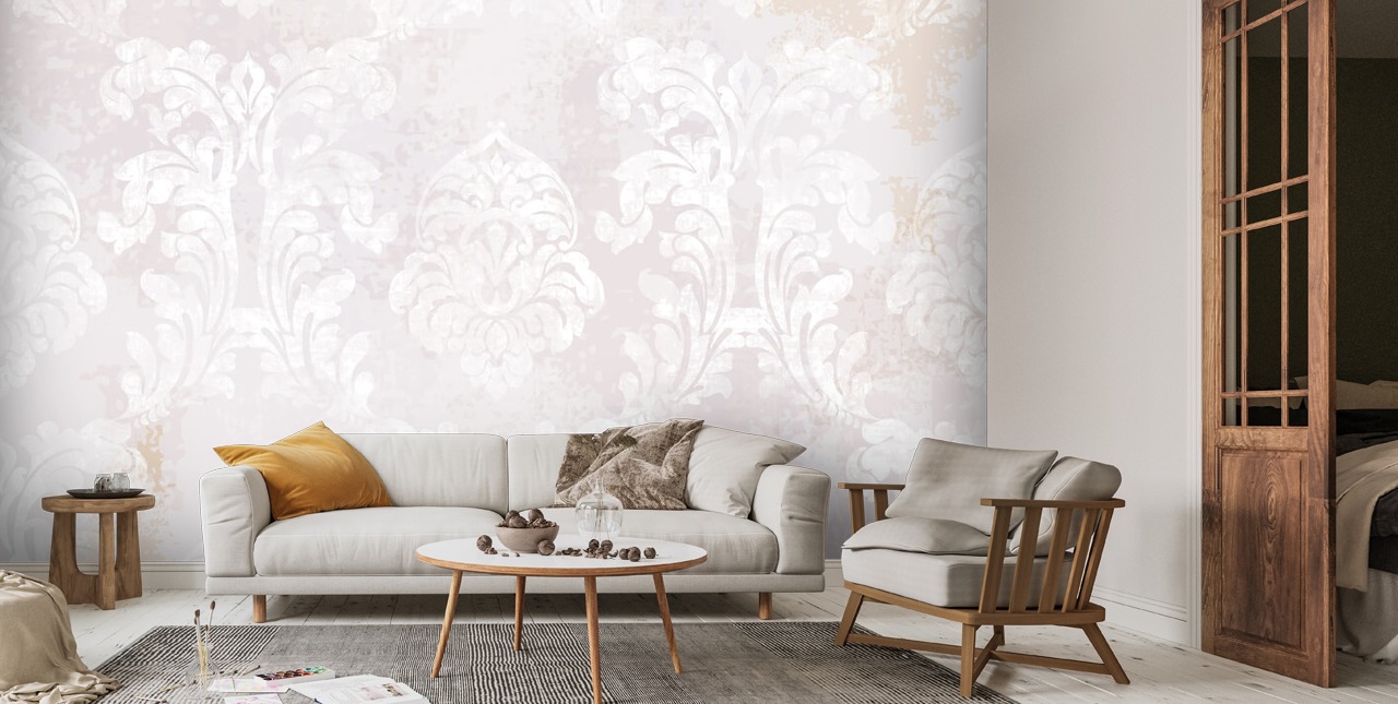 Baroque Damask Wallpaper Mural | Wallsauce AU