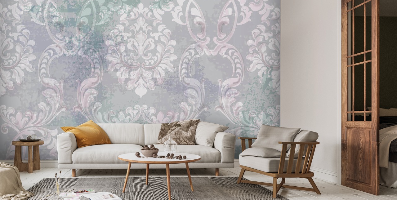 Dreamy Damask Pattern Mural | Wallsauce US
