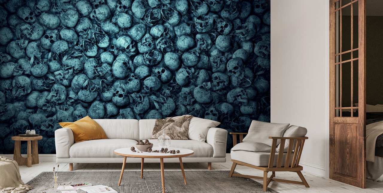 Skull Pile Wall Mural | Wallsauce UK