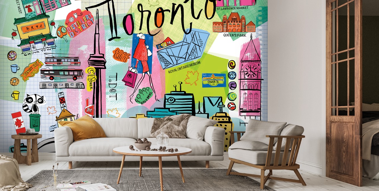 Toronto Travel Wallpaper Mural | Wallsauce US