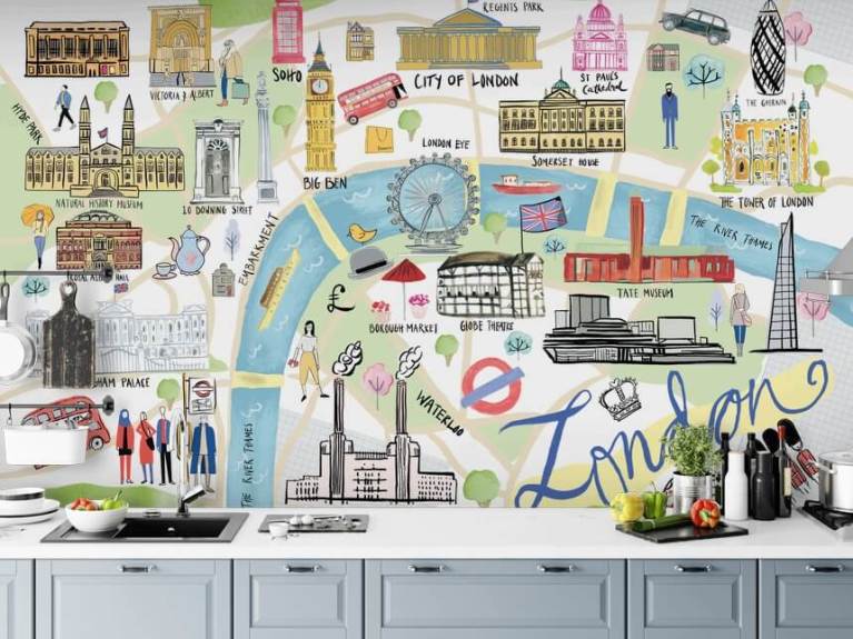 London Wallpaper & Wall Murals | Wallsauce UK