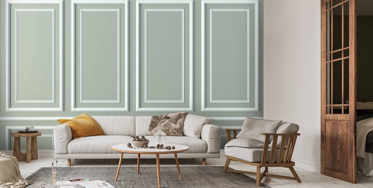 Simple Panelling Wallpaper | Wallsauce UK