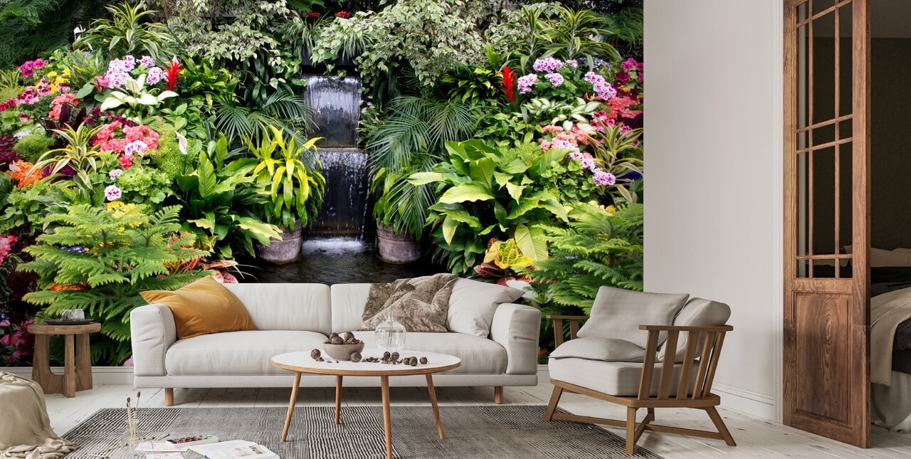 Tranquil Garden Wall Mural | Wallsauce UK