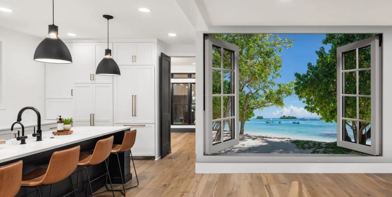 Window Wallpaper - Window View Wall Murals | Wallsauce UK