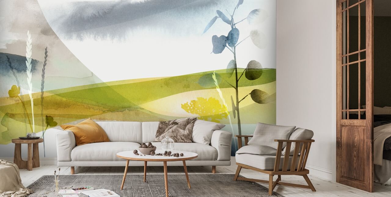 Distant Pasture Wallpaper | Wallsauce US