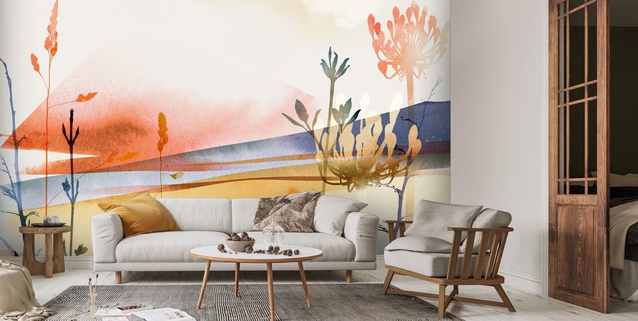 Golden Shore Wall Mural | Wallsauce UK