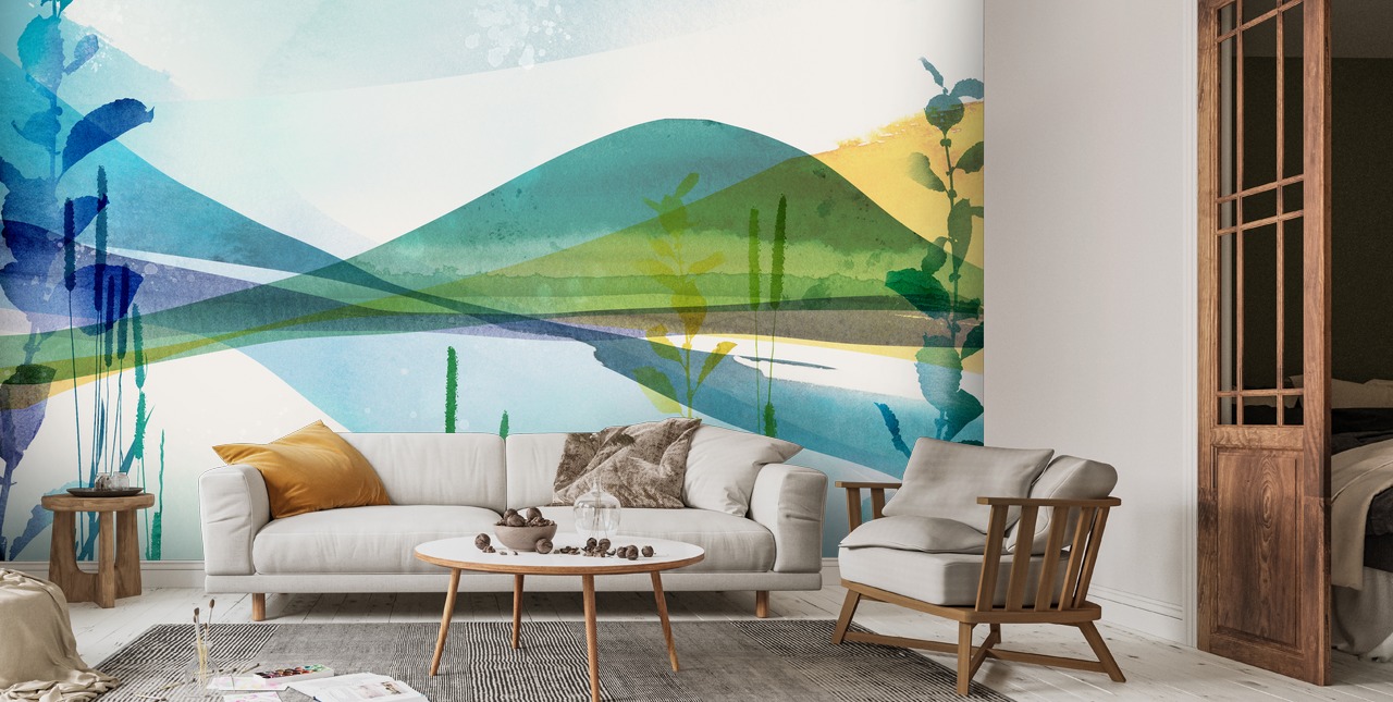 Wellenförmige Tapete | Wallsauce DE