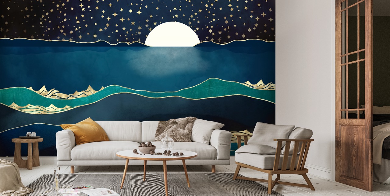 Moonlit Stars Wallpaper | Wallsauce US