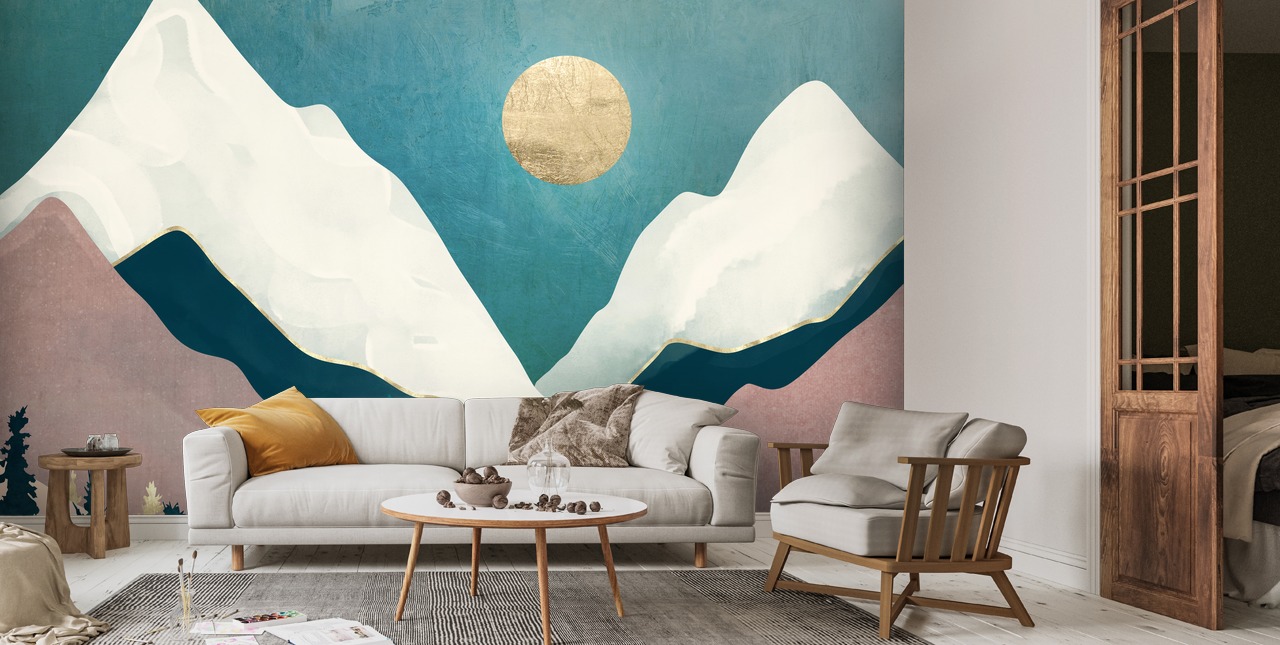 Winter Vista Wall Mural by SpaceFrog Designs | Wallsauce UK