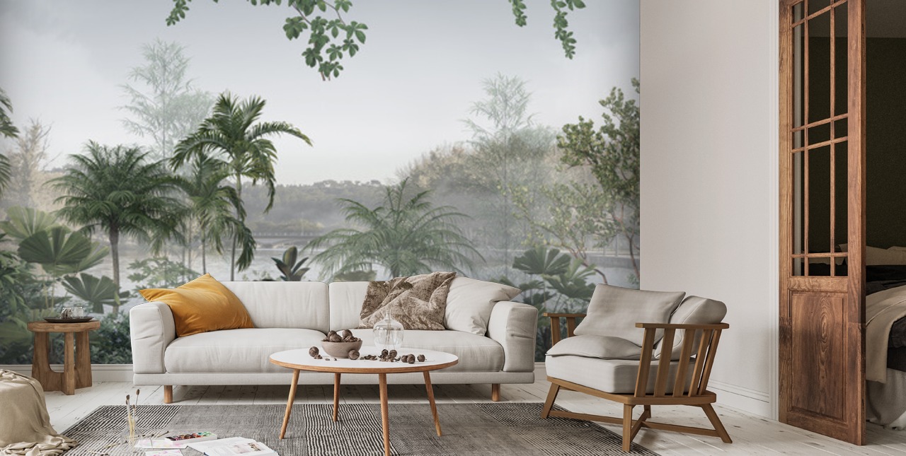 Jungle Panoramic Wall Mural | Wallsauce UK