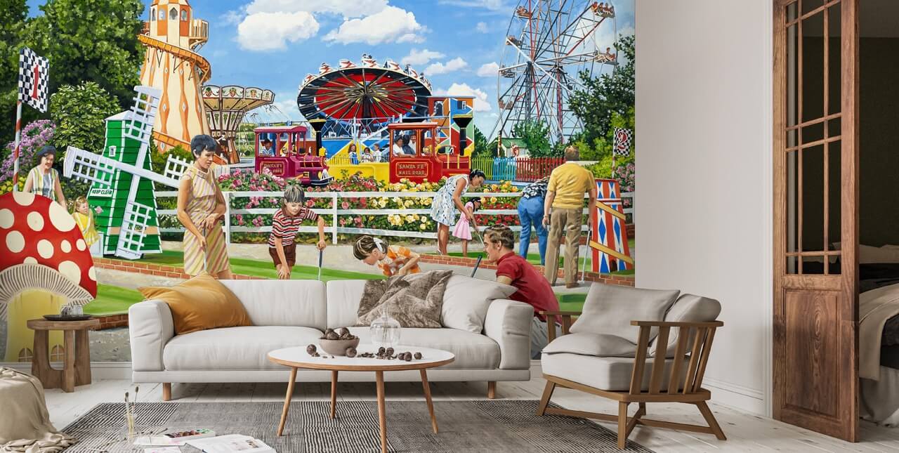 Crazy Golf Wall Mural | Wallsauce US