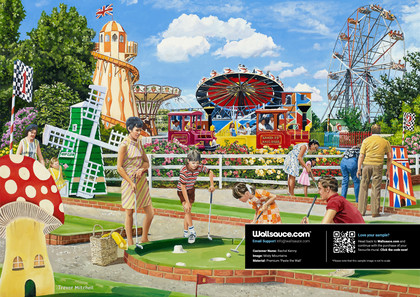 Crazy Golf Wall Mural | Wallsauce UK