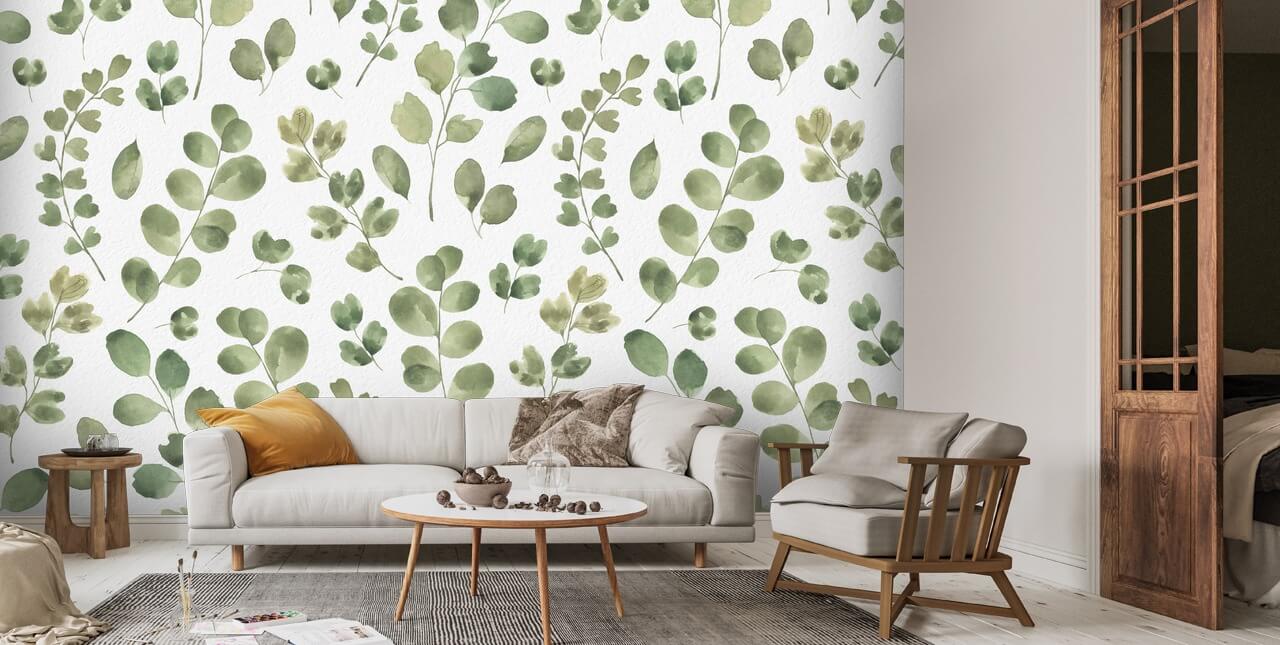 Greenery Watercolour Wallpaper | Wallsauce AU