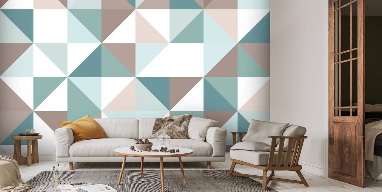 When Triangles are Squares Wallpaper Mural | Wallsauce US