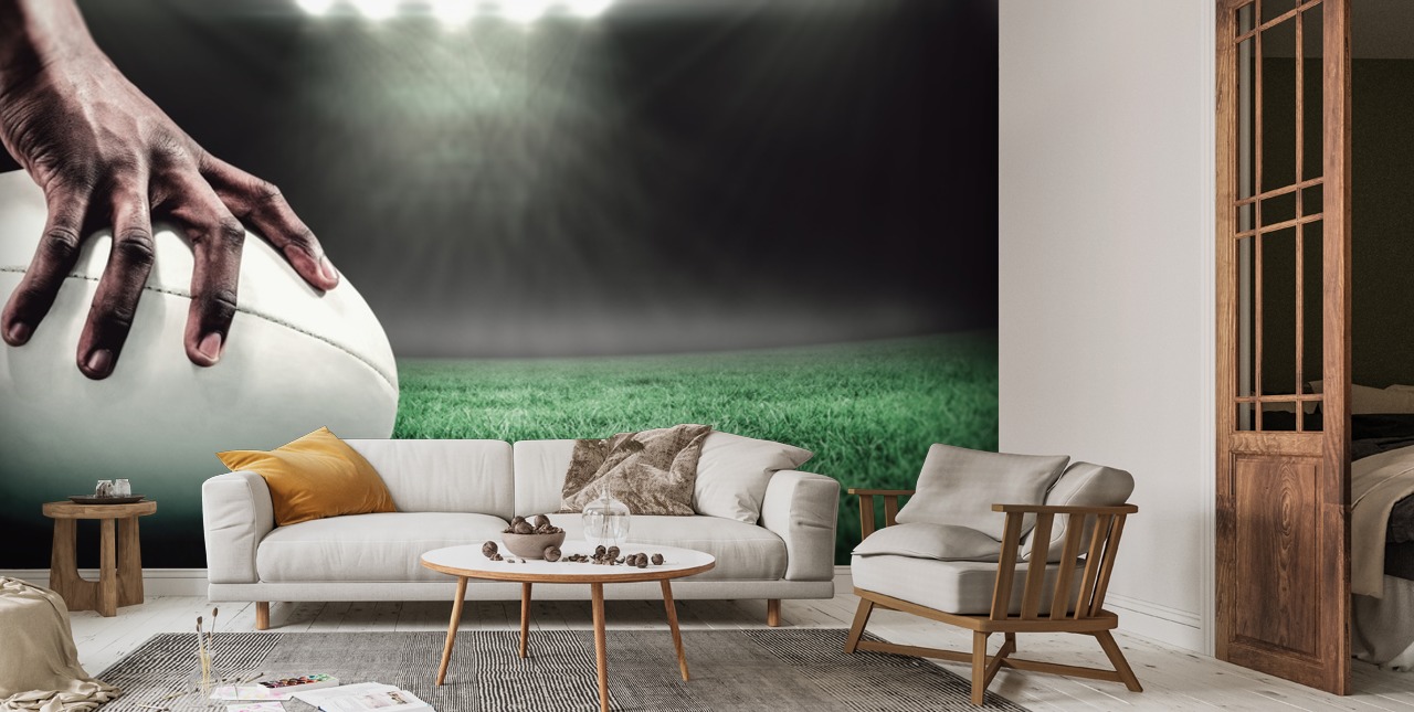 Hand On Rugby Ball | Wallsauce US