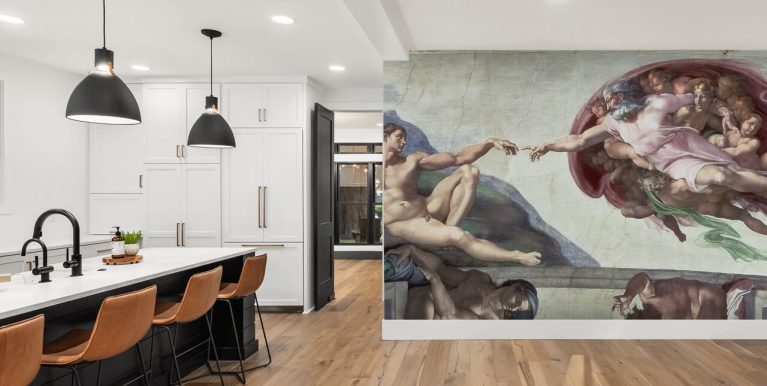 Sistine Chapel Ceiling Creation Of Adam 1510 By Michelangelo Buonarroti | Shelly Lighting