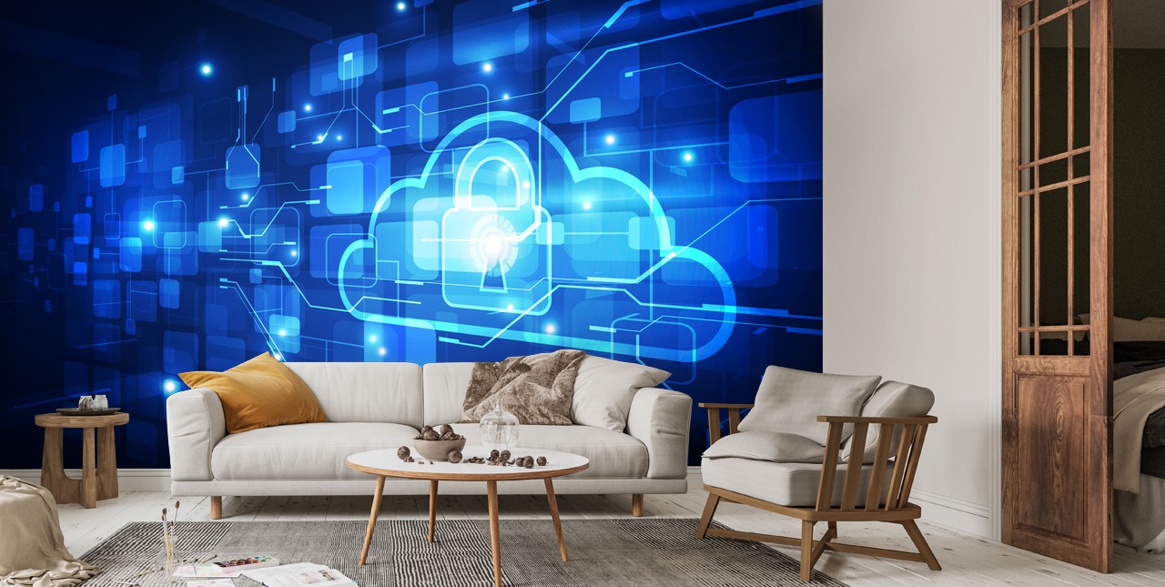 Abstract security cloud technology background. Illustration Vector ...