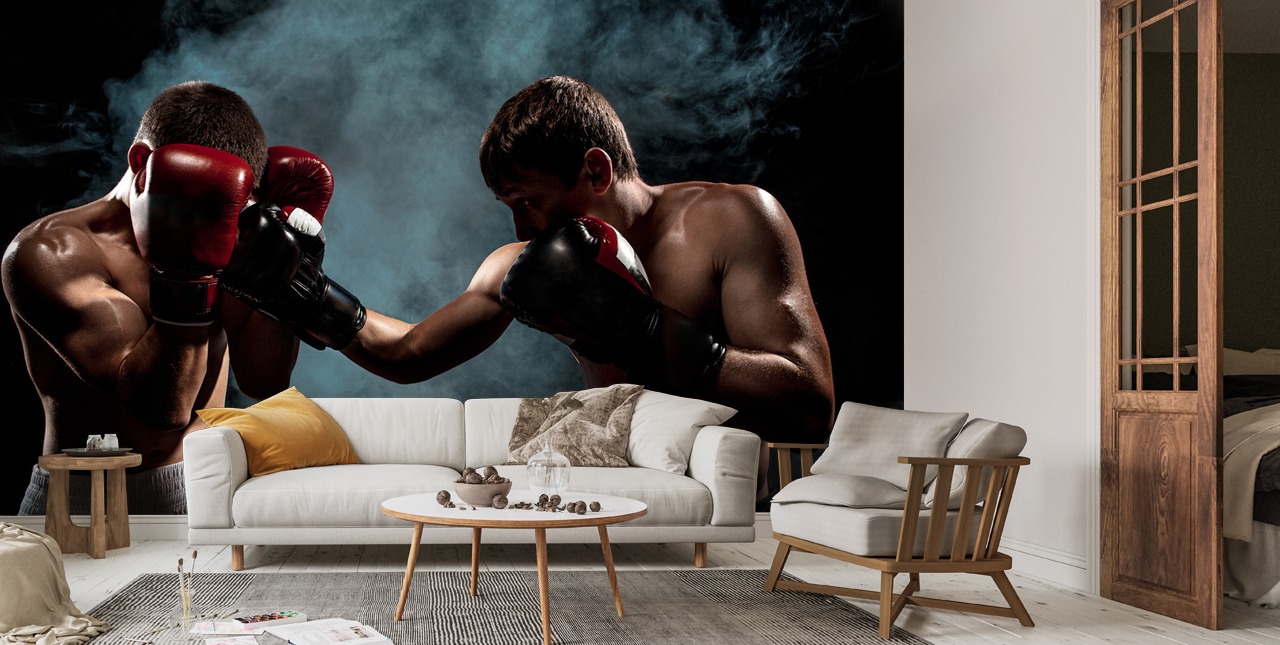Boxing Showdown Wallpaper Mural | Wallsauce AE