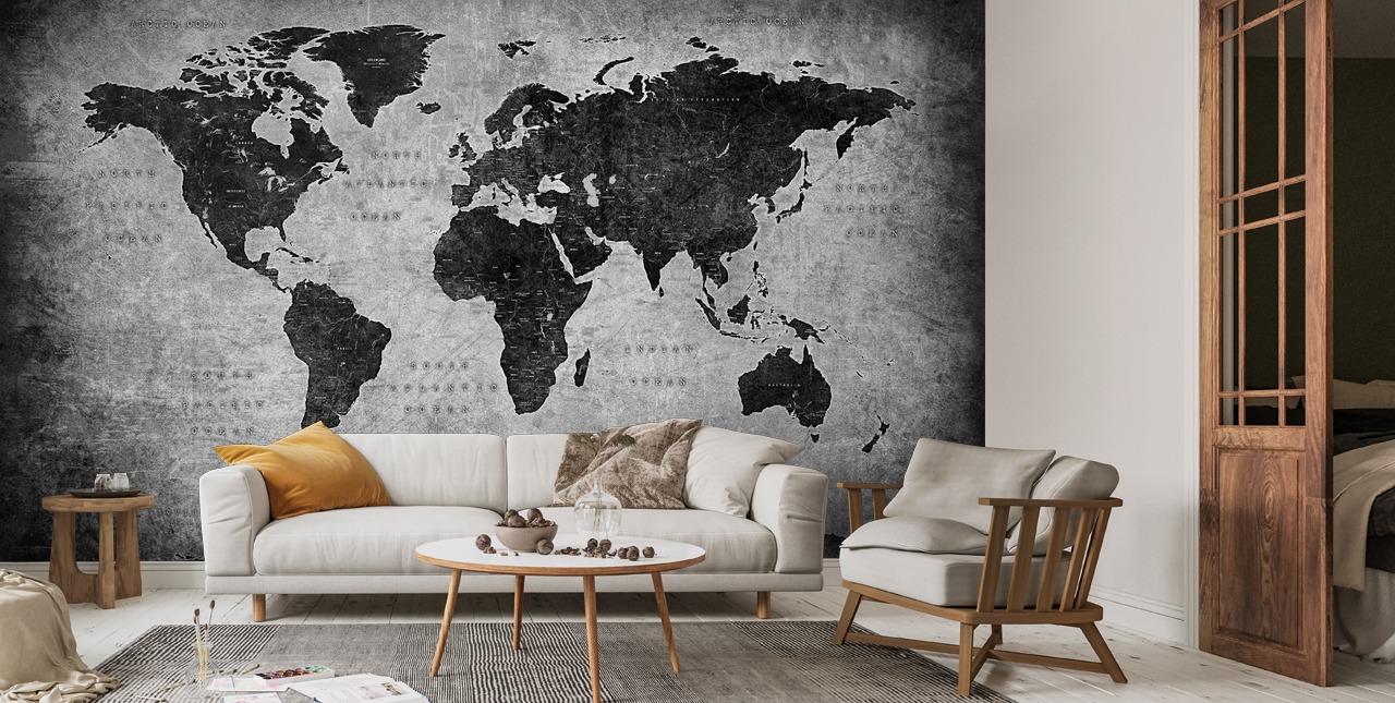 Industrial Map Mural By Ray & Co | Wallsauce US