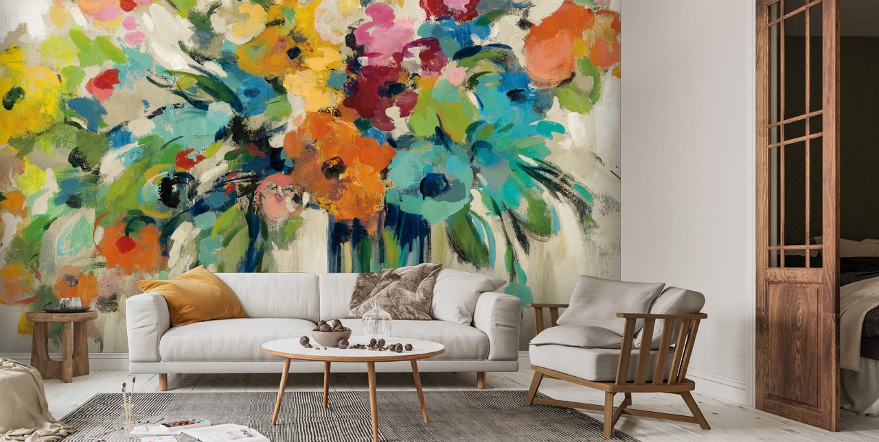 Cloud Of Flower Mural By Silvia Vassileva | Wallsauce AU