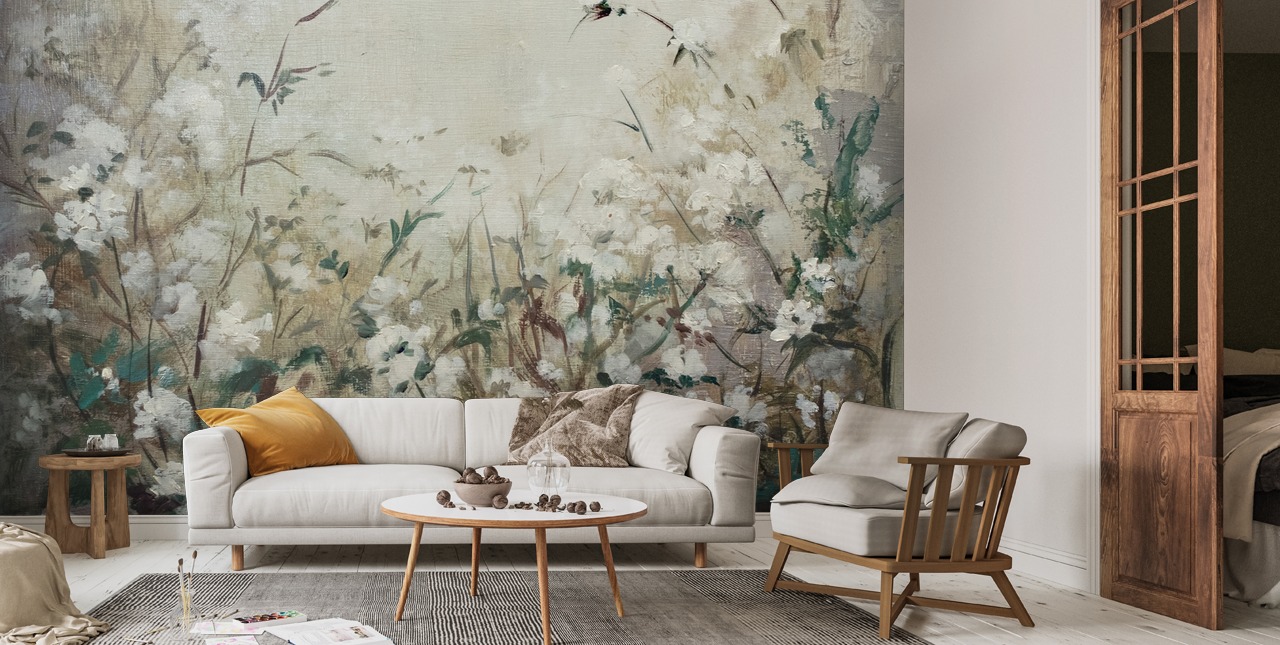 Autumn Meadow Mural By Rebeca Lopez Gonzalez | Wallsauce UK