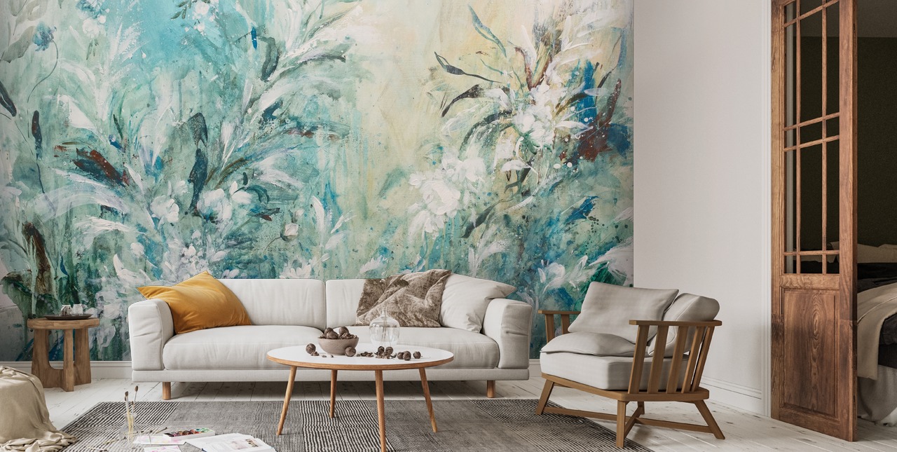 Blue Meadow Mural By Rebeca Lopez Gonzalez | Wallsauce AU