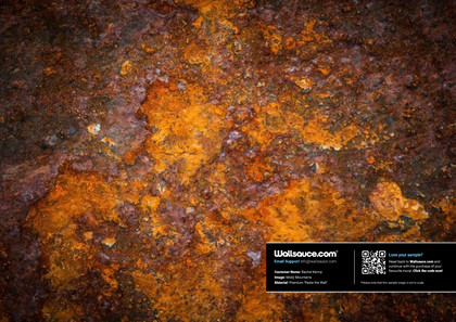 Orange Rust Effect Wall Mural | Wallsauce US