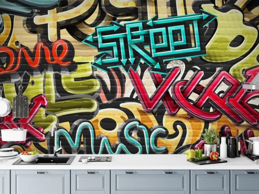 Graffiti tapet og gadekunst vægmalerier | Wallsauce DK