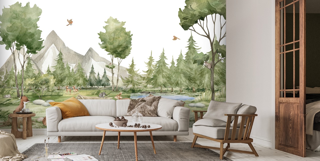 Forest Joy Wallpaper Mural By Oliver Robins | Wallsauce EU