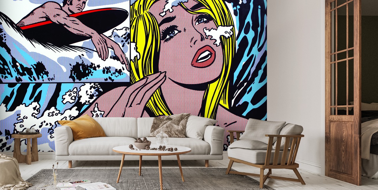 Surfer Wall Mural By Toni Sanchez | Wallsauce US