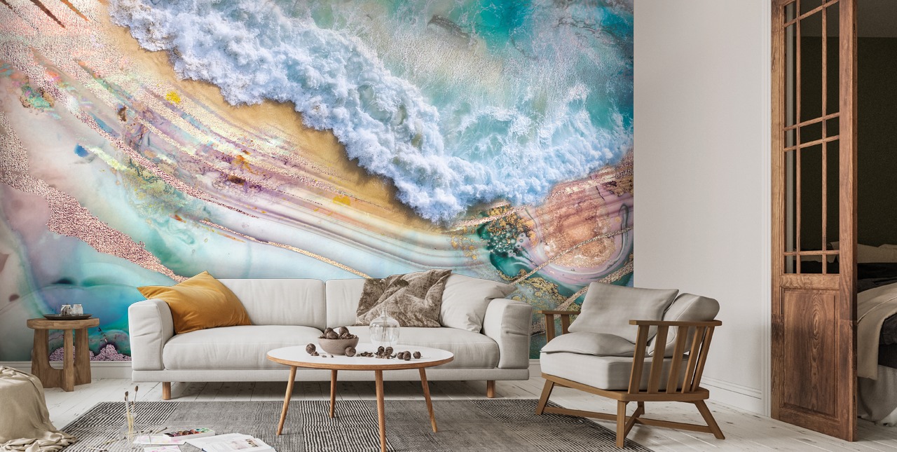 Dazzling Wave Mural By Lara Skinner | Wallsauce US