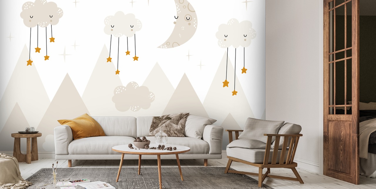 Raining Stars Wallpaper Mural | Wallsauce US
