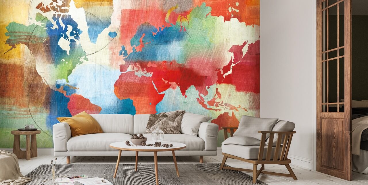 Seasons Change abstracte muurschildering | Wallsauce NL