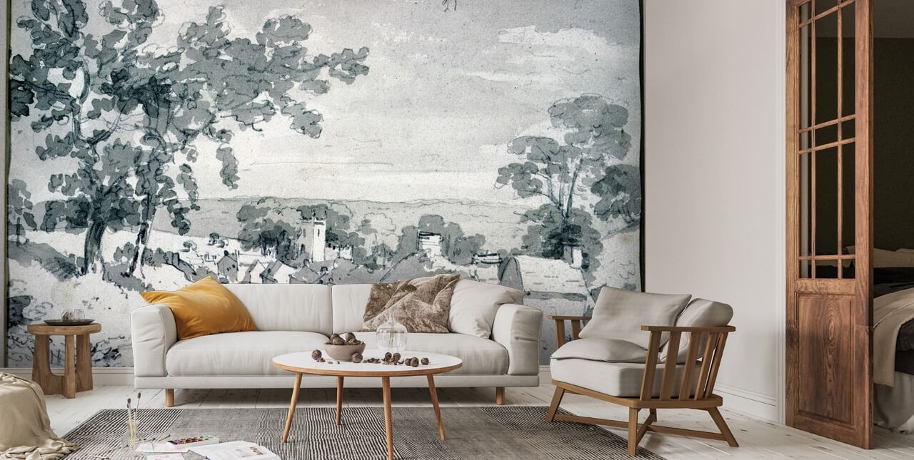 The Entrance to Edensor Mural Wallpaper | Wallsauce UK